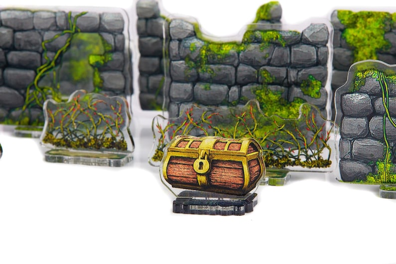 Set of Acrylic Miniature Standees Rubble for RPG and Wargaiming - Etsy
