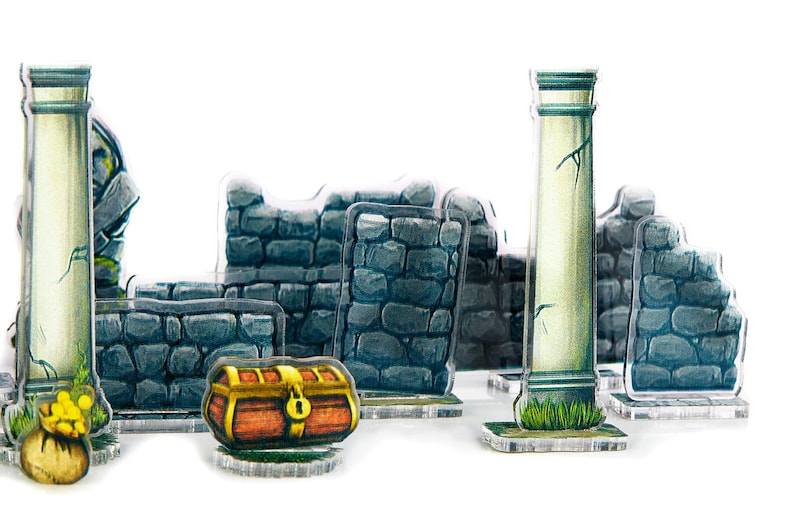 Set of Acrylic Miniature Standees RUINS for RPG and Wargaiming - Etsy