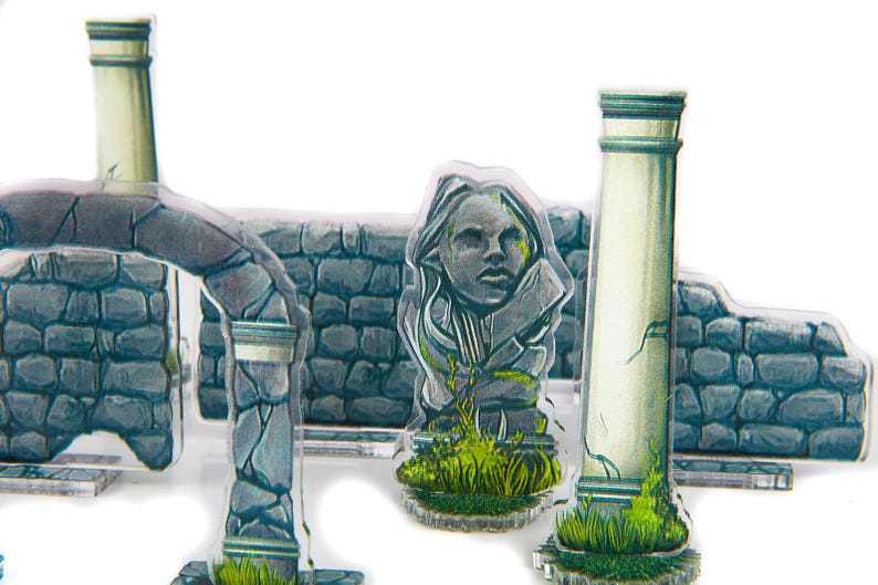 Set of Acrylic Miniature Standees RUINS for RPG and Wargaiming - Etsy