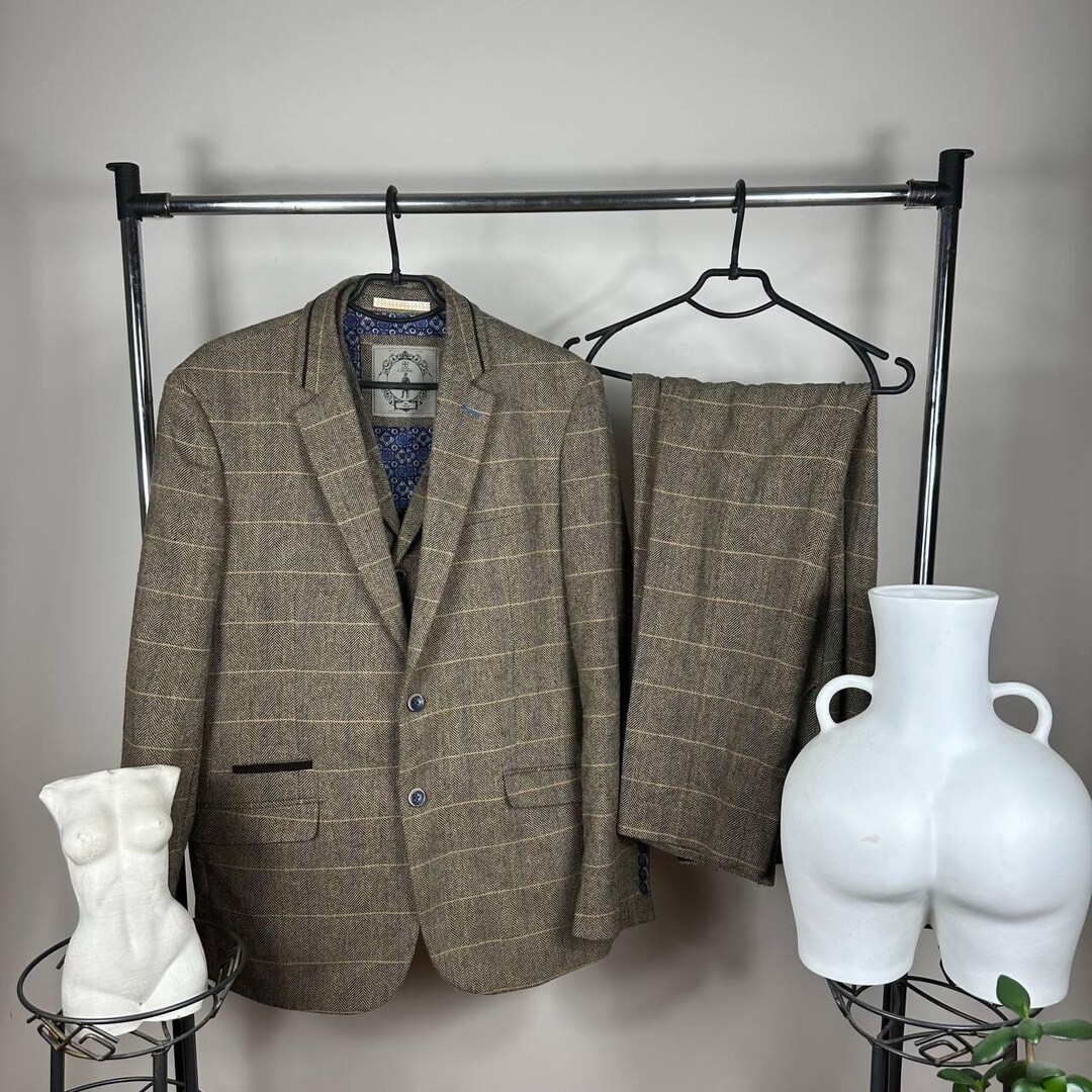 Classic Wool Vintage Cavani Suit Blazer+vest+pants + Tie (like Gift) - Etsy