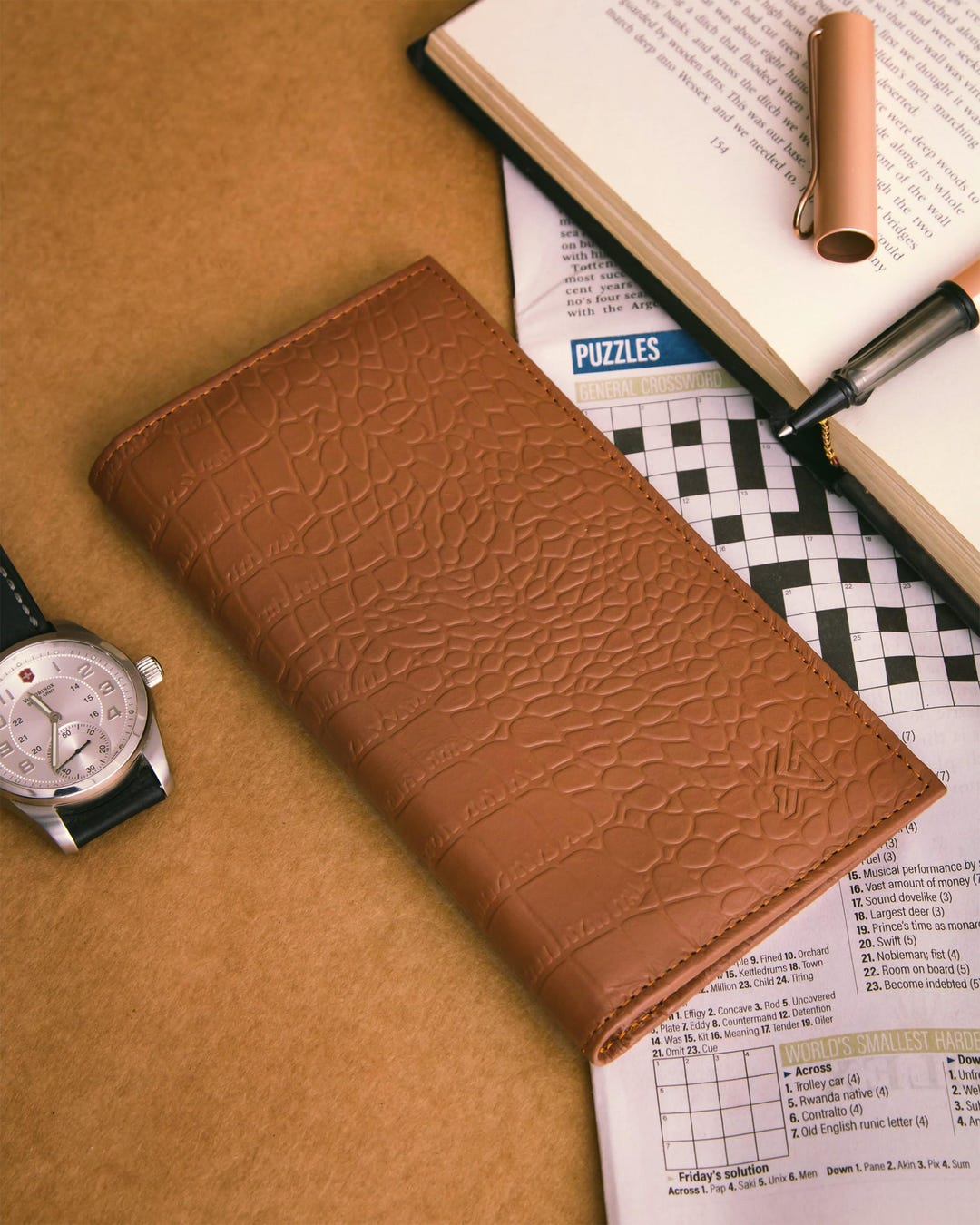 The 'rodeo' Long Wallet - Crocodile Finish,, Premium Leather, Luxury ...