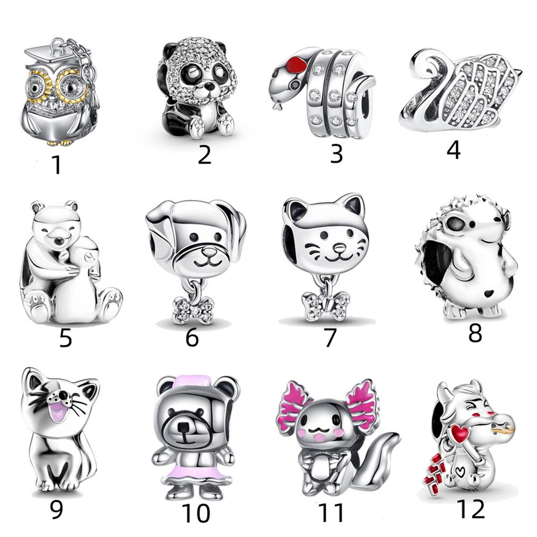 S925 Sterling Silver Pandora Panda Swan Beading Series Charm,fit ...
