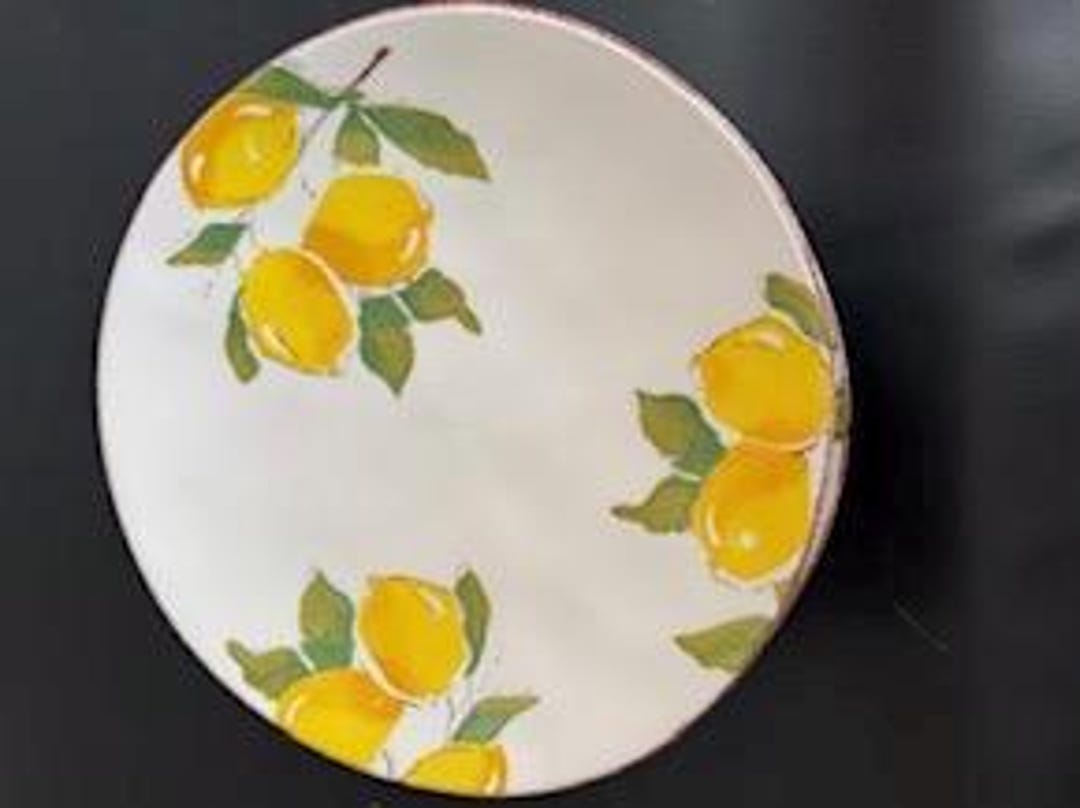 4 PAPART Hand-painted Lemon Plates - Etsy