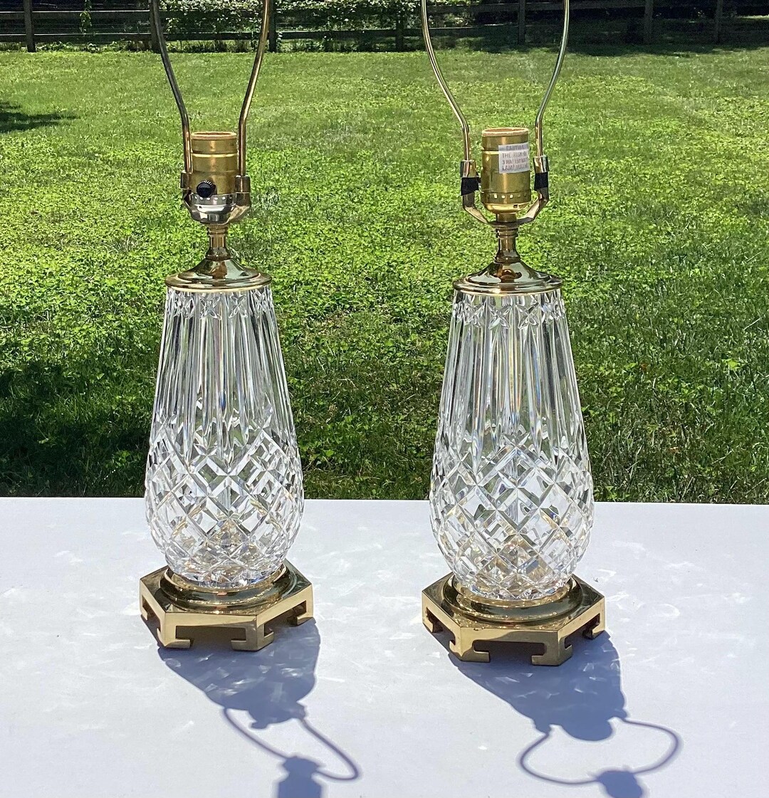 2 Gorgeous Waterford Crystal Lamps - Etsy