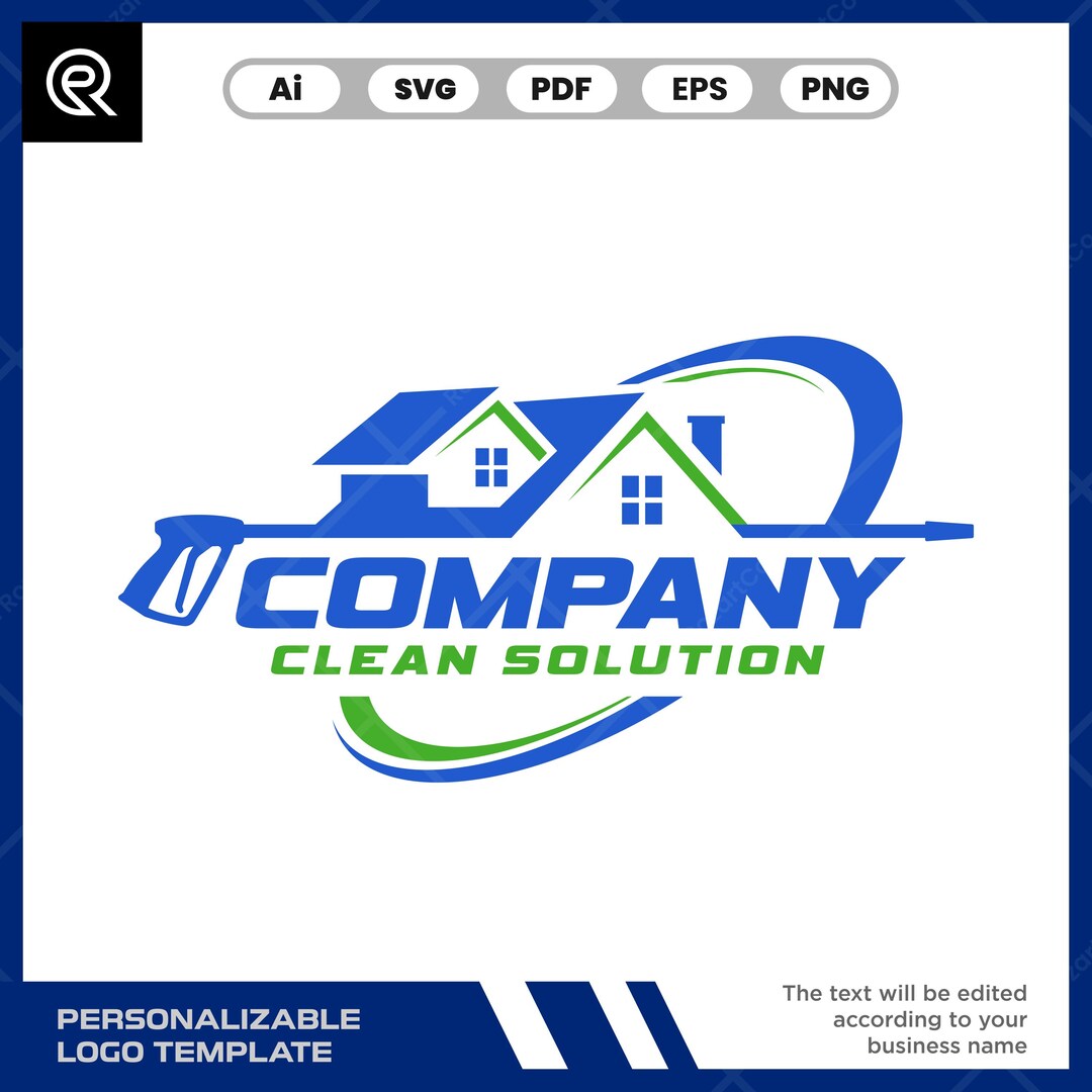 Power Washing Logo: House Cleaning Logo - Etsy