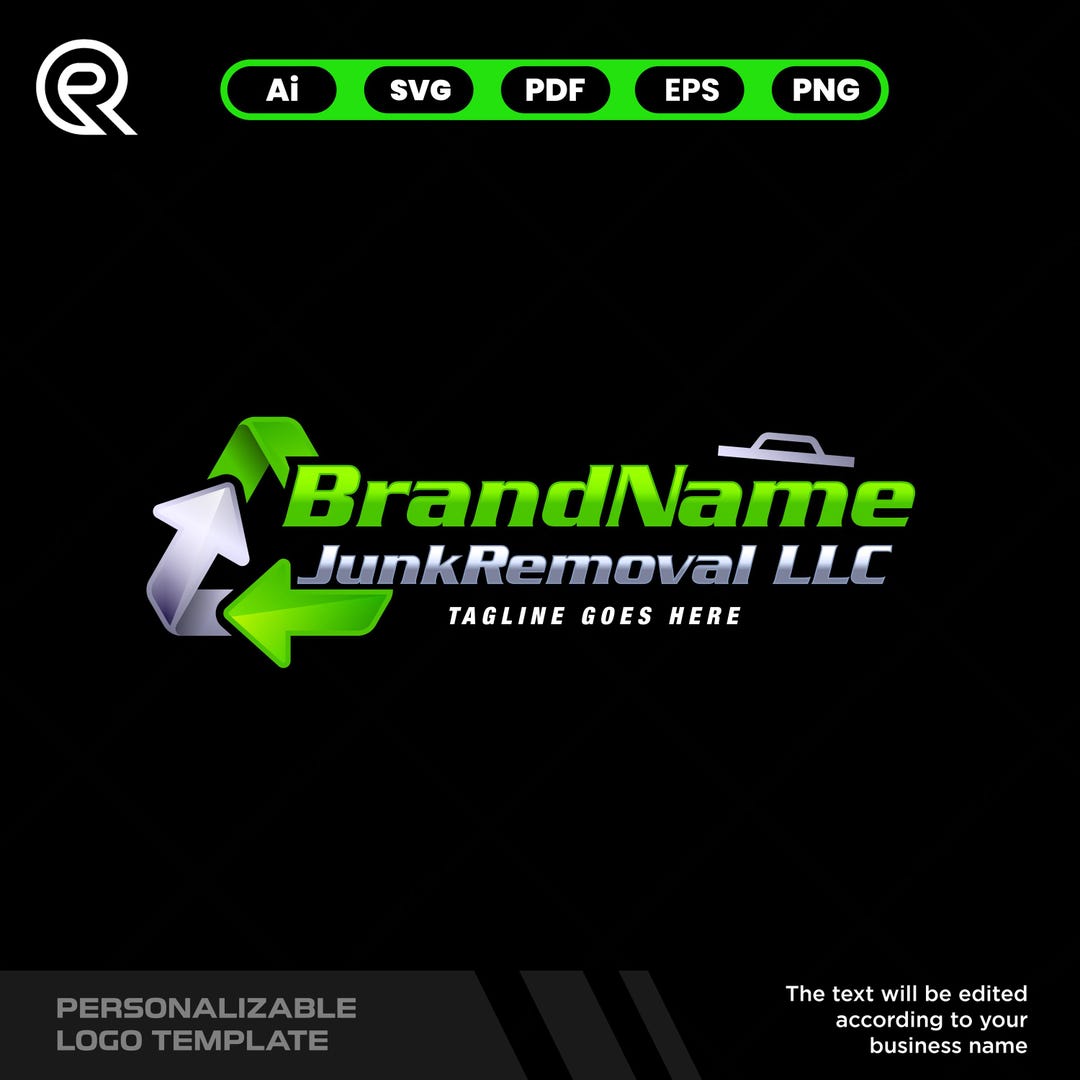 Custom Junk Removal Logo Design: Recycling Business Branding ...