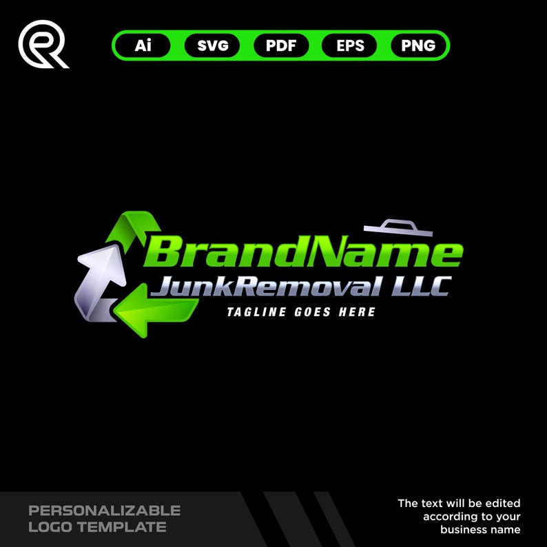 Custom Junk Removal Logo Design: Recycling Business Branding ...