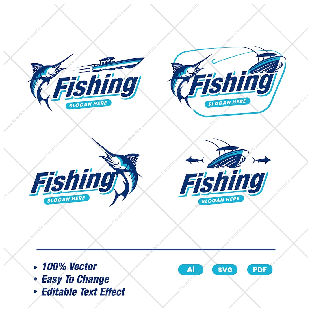Fishing Logo - Fishing Logo Template - Marlin Fish Logo - Marlin Fish ...