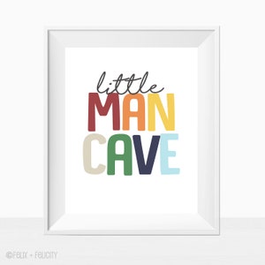PRINTABLE Little Man Cave Children's Kid's Room Wall Art Decor Quote ...