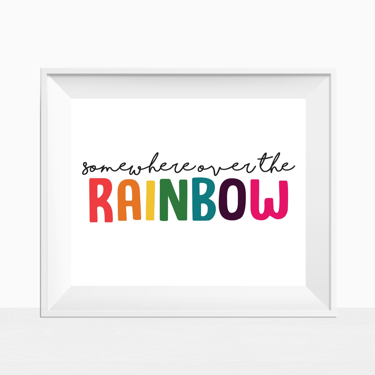 Printable Wall Art Somewhere Over the Rainbow Quote Song | Etsy
