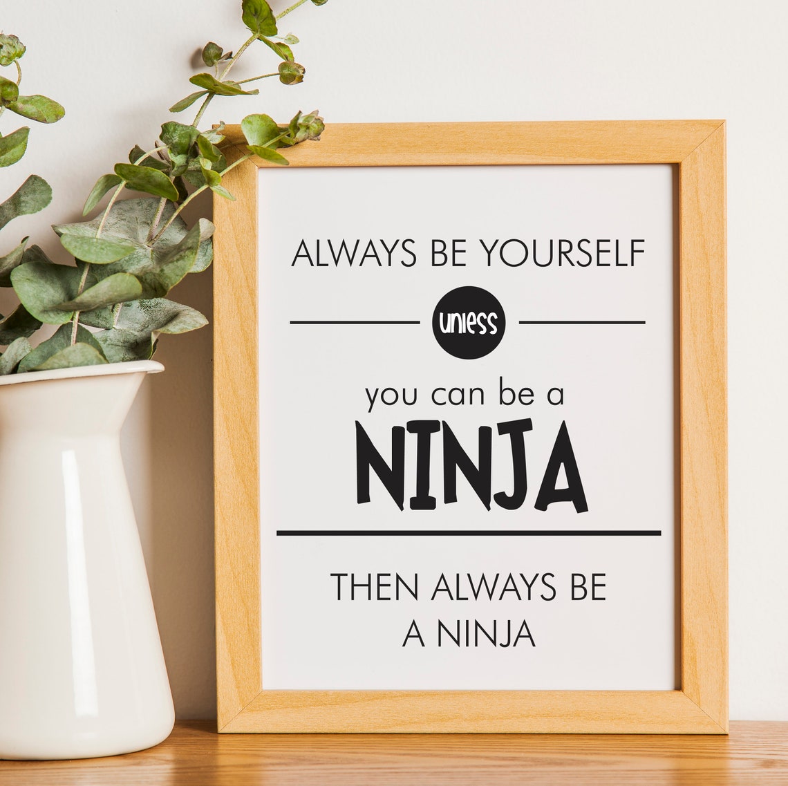 Printable Boy Room Decor Ninja Decor Ninja Quote Boys Room - Etsy