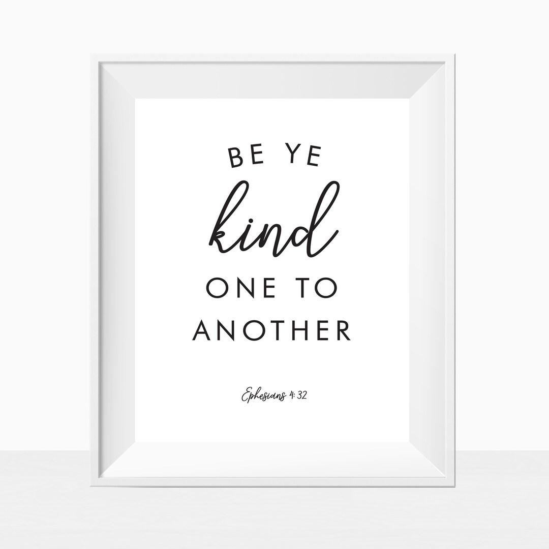 Printable Bible Verses - Be Kind - Wall Art Print - Christian Spiritual ...