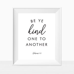 Printable Bible Verses - Be Kind - Wall Art Print - Christian Spiritual ...