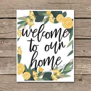PRINTABLE Welcome to Our Home Sign Instant Download Farmhouse | Etsy