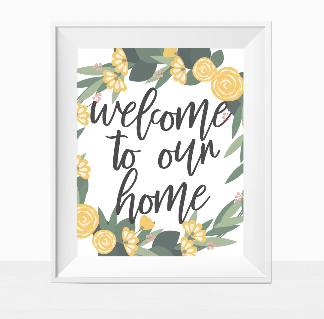 PRINTABLE Welcome to Our Home Sign Instant Download Farmhouse Style ...