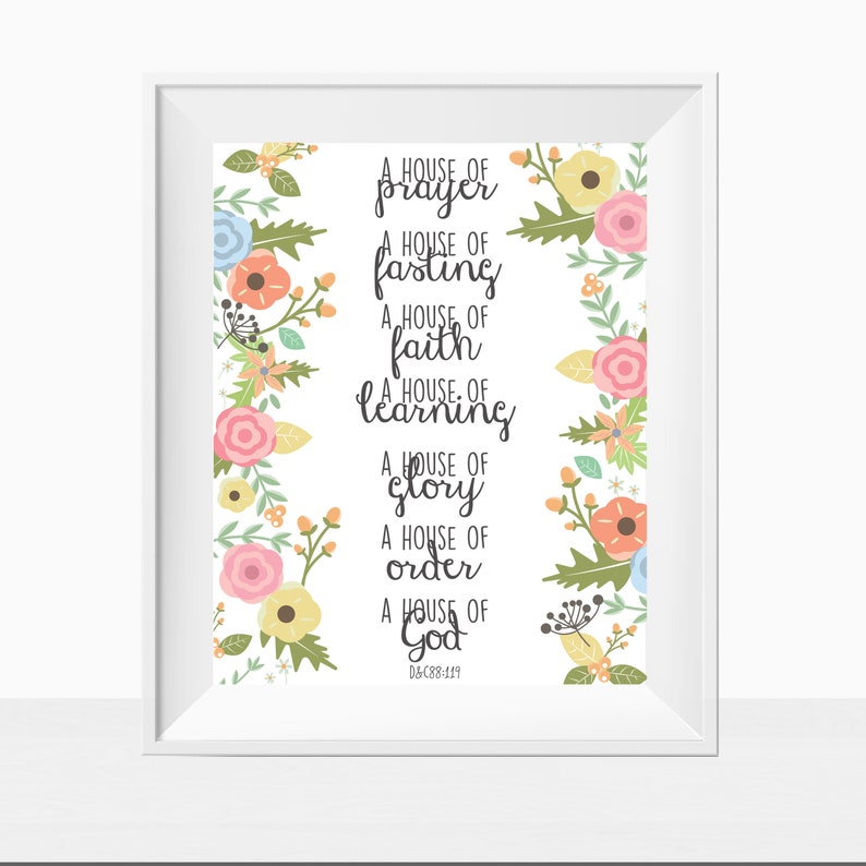 Printable A House of Order D&C LDS Religious Quote Instant | Etsy