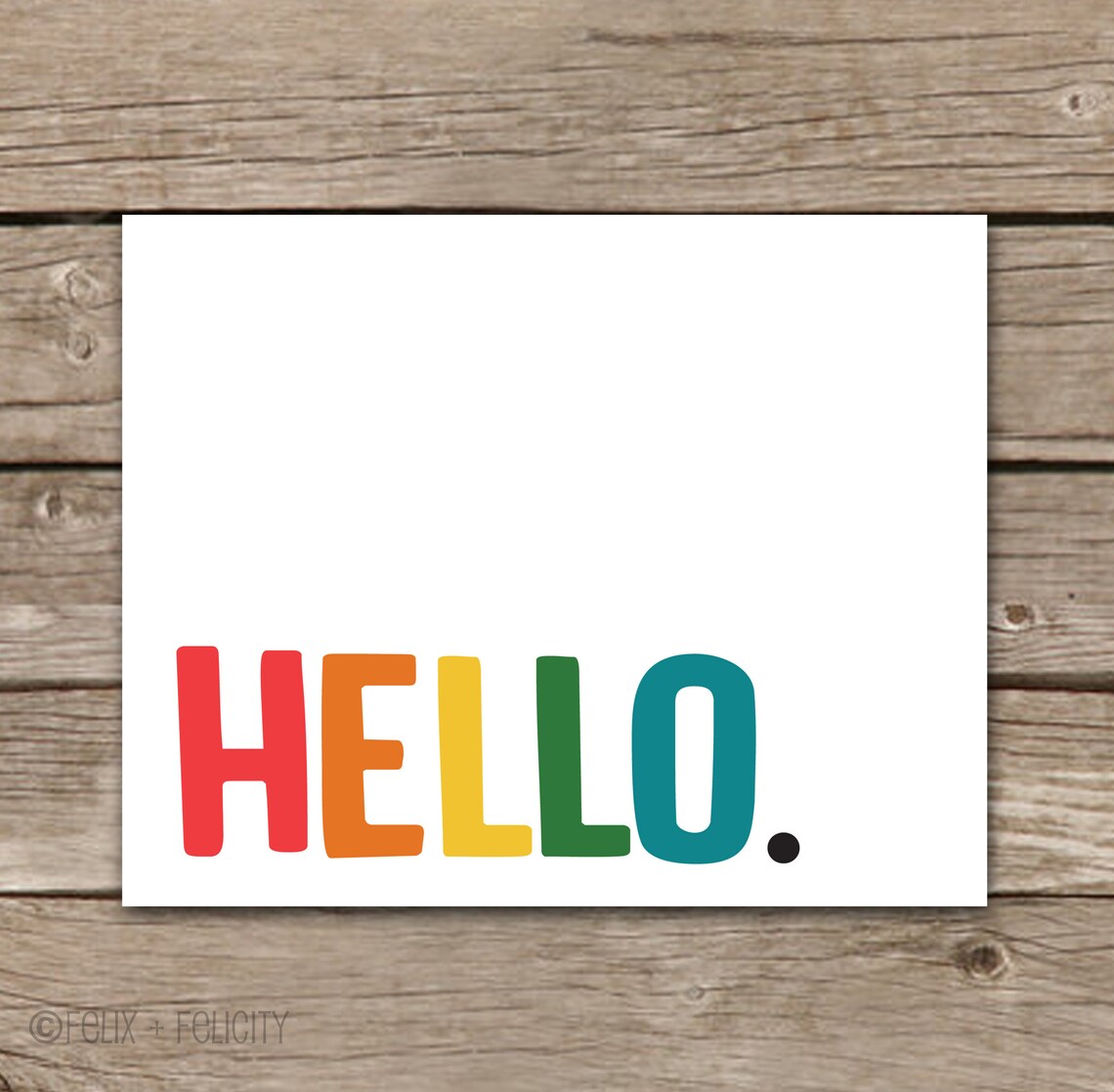 Printable Wall Art Entryway Sign Hello Cute Colorful | Etsy