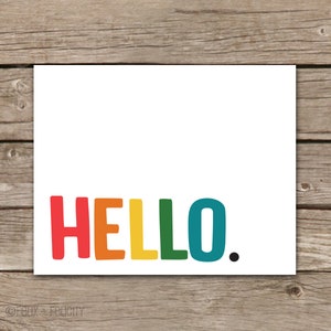 Printable Wall Art Entryway Sign - Hello - Cute Colorful Farmhouse Home ...