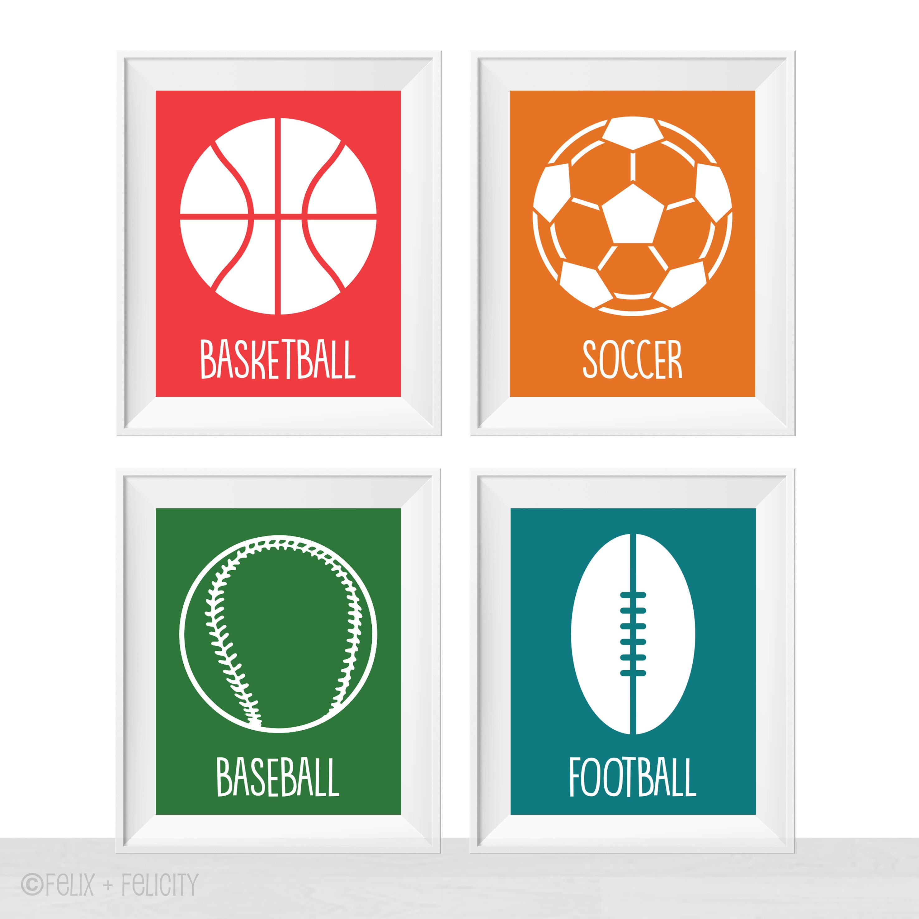 Printable Sports Theme Kids Playroom Wall Art Childrens - Etsy