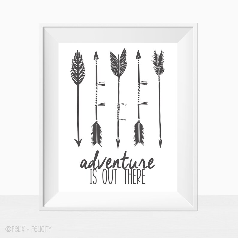 Printable adventure is Out There Quote With | Etsy