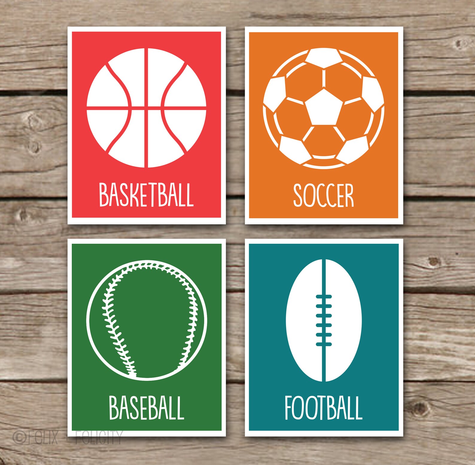 Printable Sports Theme Kids Playroom Wall Art Childrens | Etsy