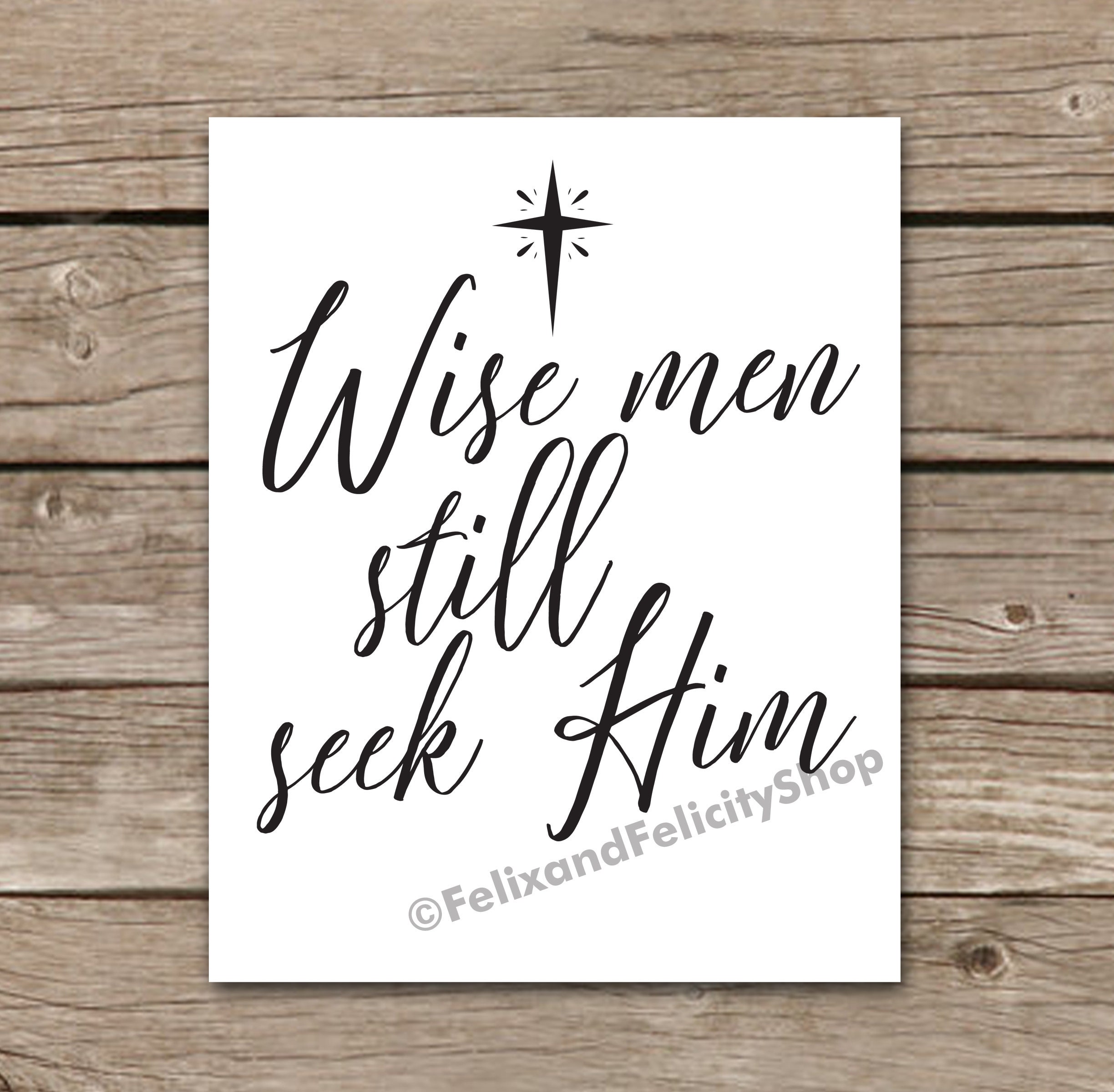 Printable Wise Men Still Seek Him Religious Christian Christmas Holiday ...