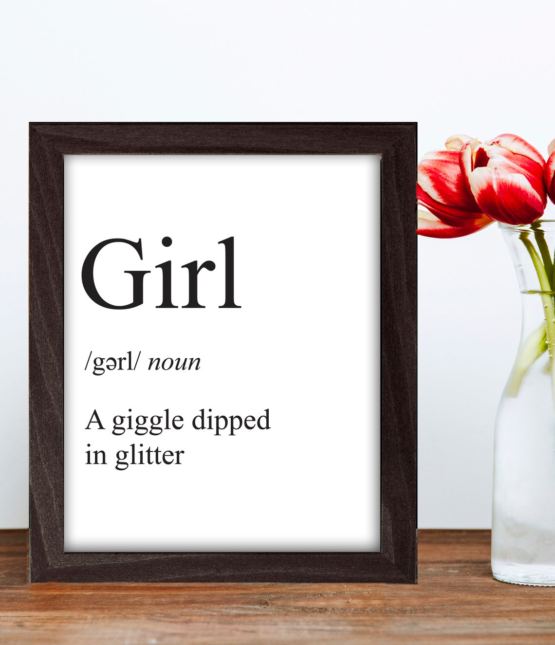 Printable Girl Dictionary Definition Print Baby Girl Nursery | Etsy