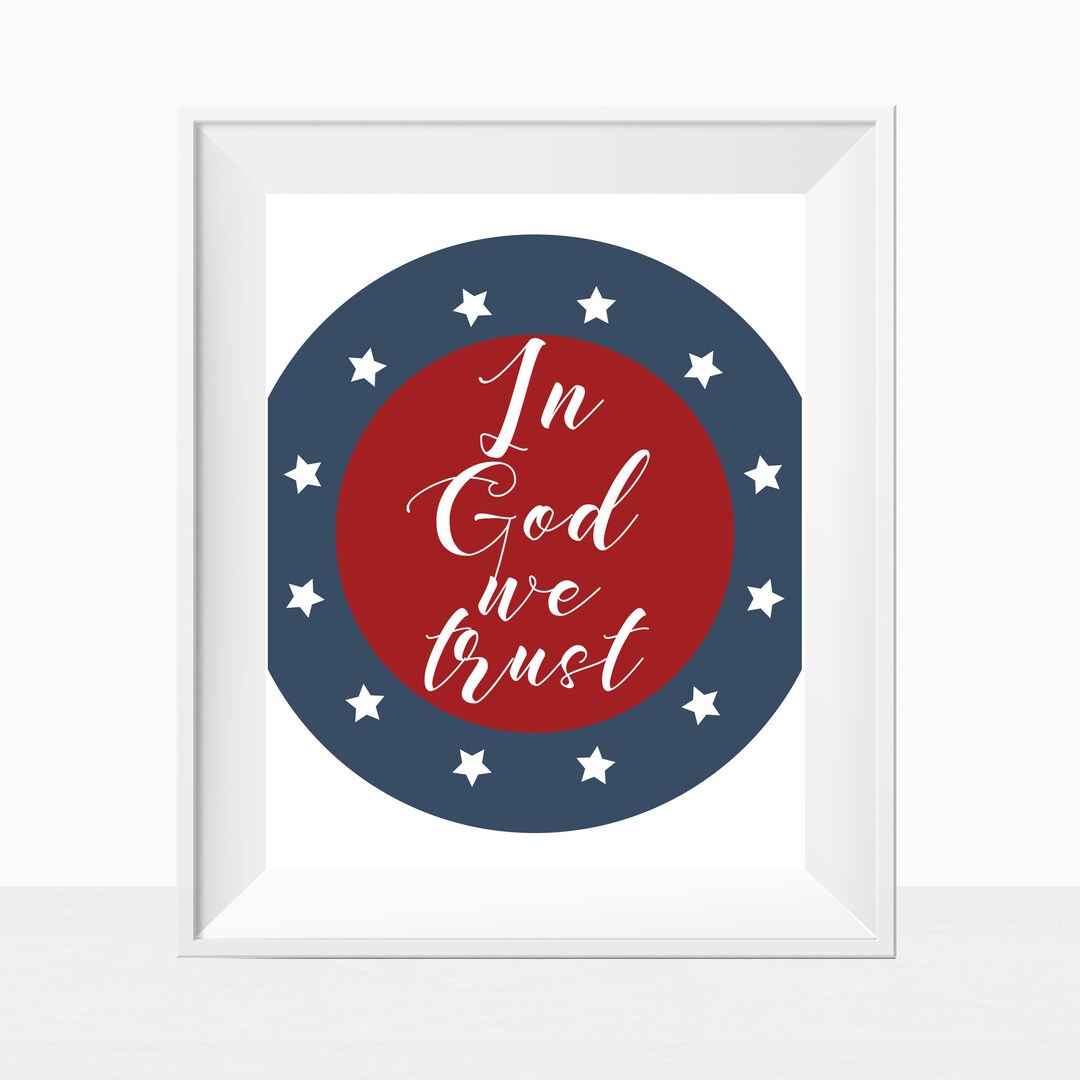 PRINTABLE Patriotic 4th of July Independence Day Home Decor Wall Art in ...