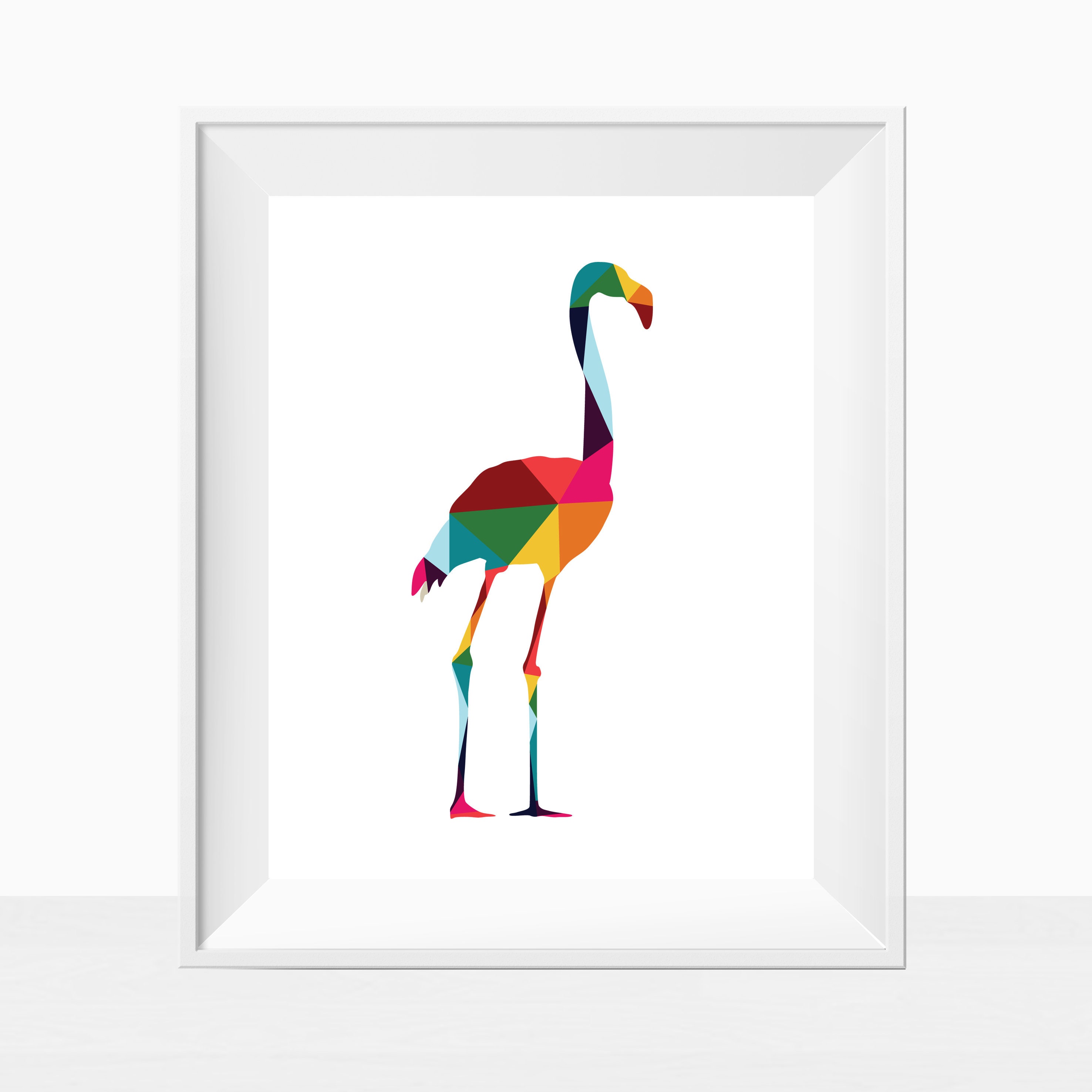 Printable Geometric Flamingo Animal Nursery Wall Art - Etsy