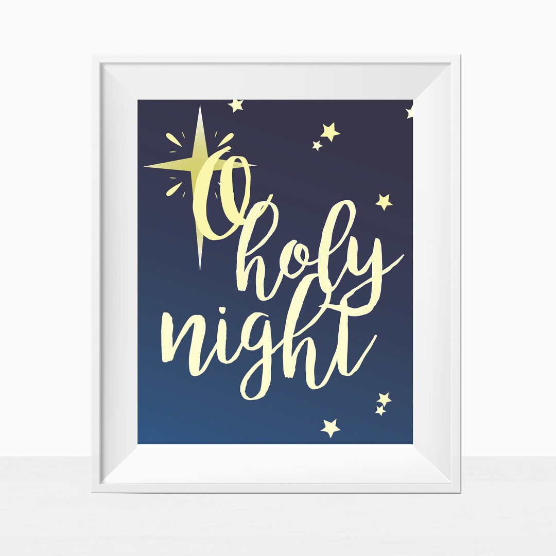 Printable O Holy Night Religious Christmas Decor Christian - Etsy