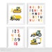 Printable ABC Alphabet and 123 Number Construction Vehicle - Etsy