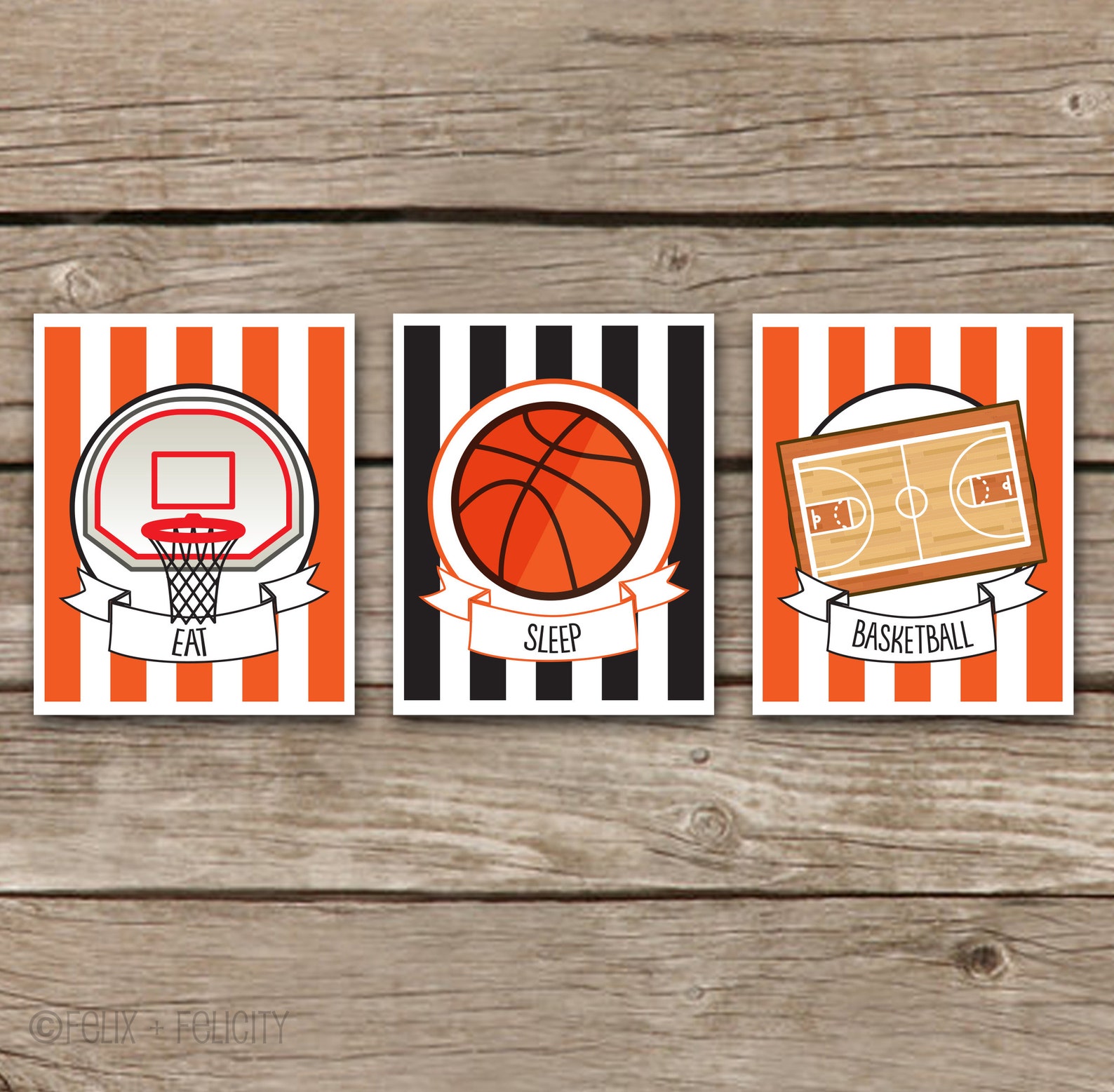 Printable Basketball Theme Kids Playroom Wall Art Childrens | Etsy