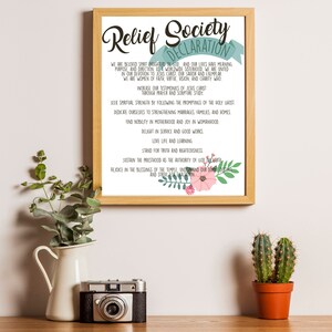 Printable LDS Relief Society Declaration Printable 11x14, 8x10 and 4 ...