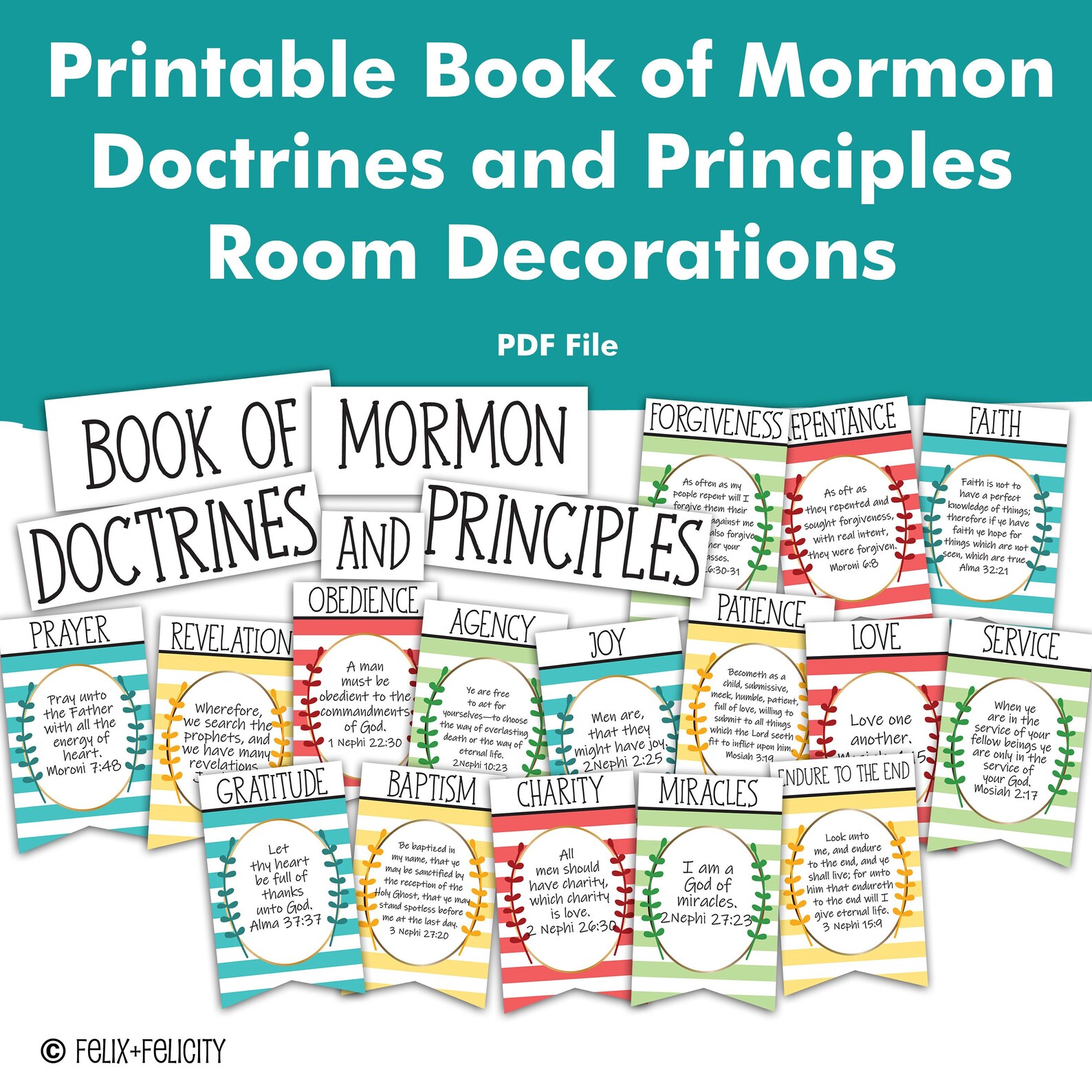 Printable 2024 Come Follow Me Book of Mormon Doctrines and Principles ...
