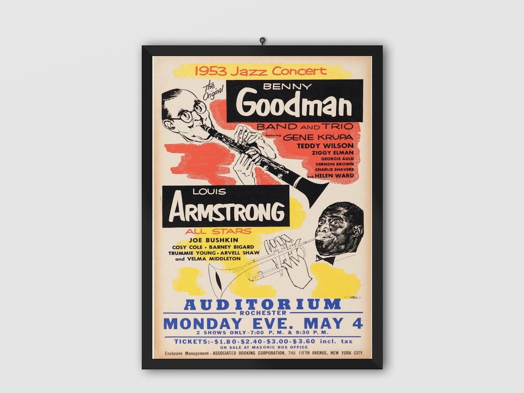 Louis Armstrong, Benny Goodman 1953 Rochester, NY Vintage Concert ...
