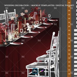 Wedding Table Seating Mockup Template: Event Decor Mega Bundle - Etsy