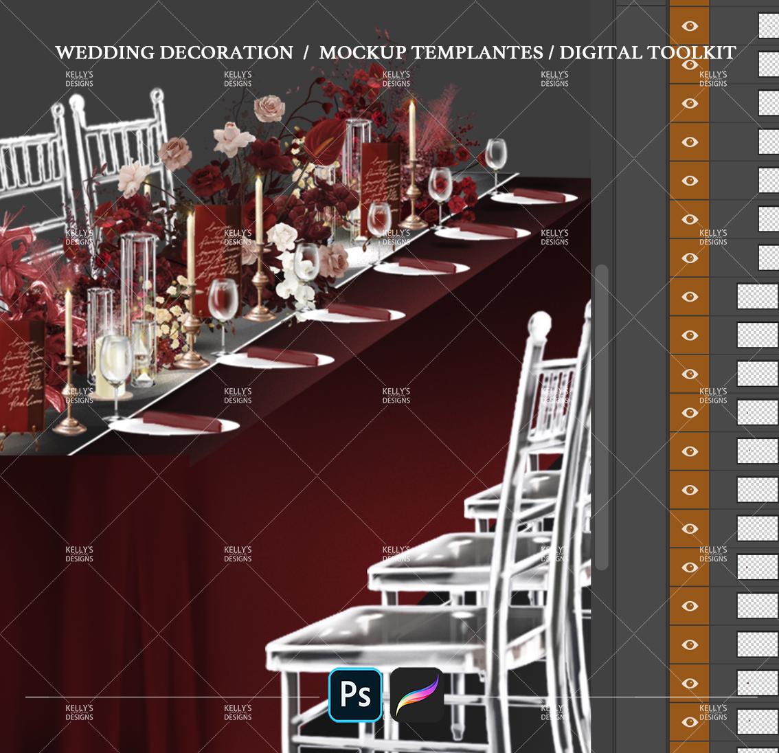 Wedding Table Seating Mockup Template: Event Decor Mega Bundle - Etsy