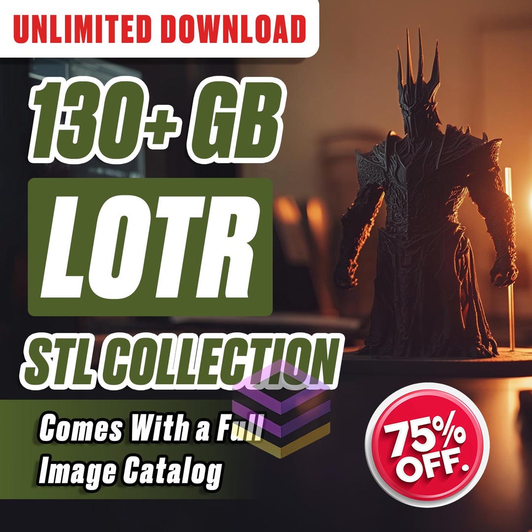 130 GB LOTR Stl Collection, Mega STL Pack, Lord of the Ring Stl, 3D ...