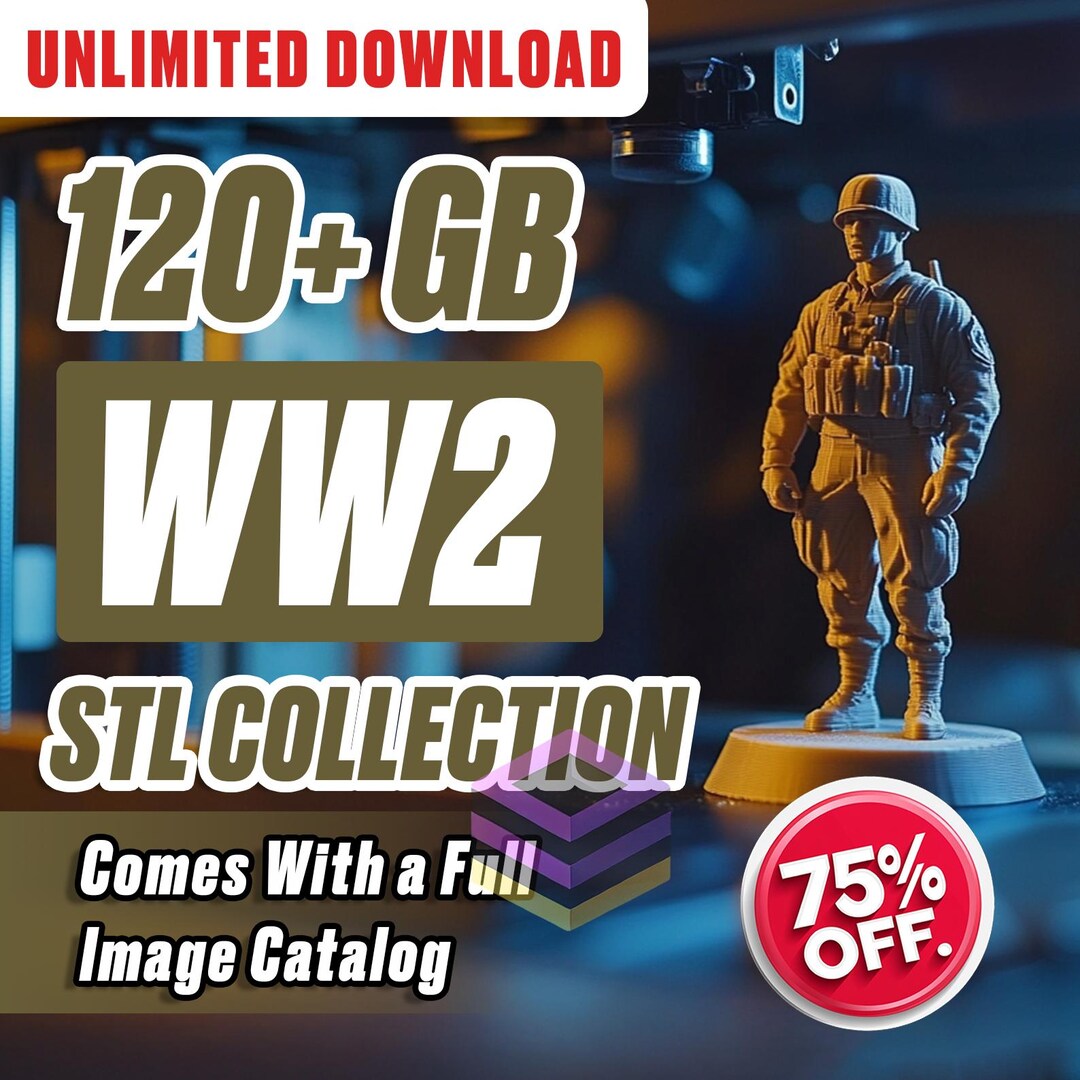 120 GB World War 2 Stl Collection, Mega STL Pack, 3D Printing Files ...