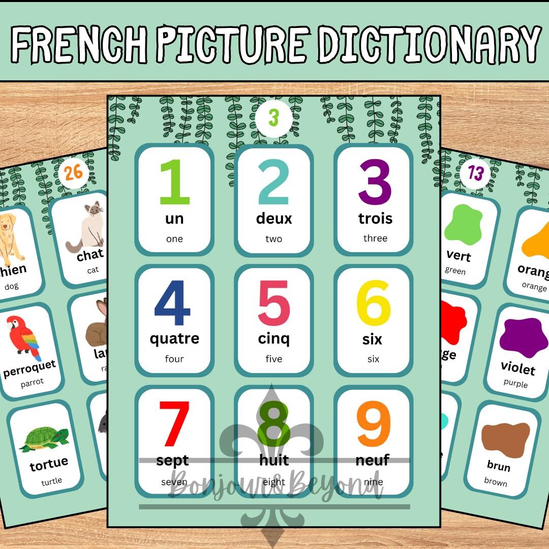 Bilingual Kids Flashcards | Learn French | Flashcards | Printable ...