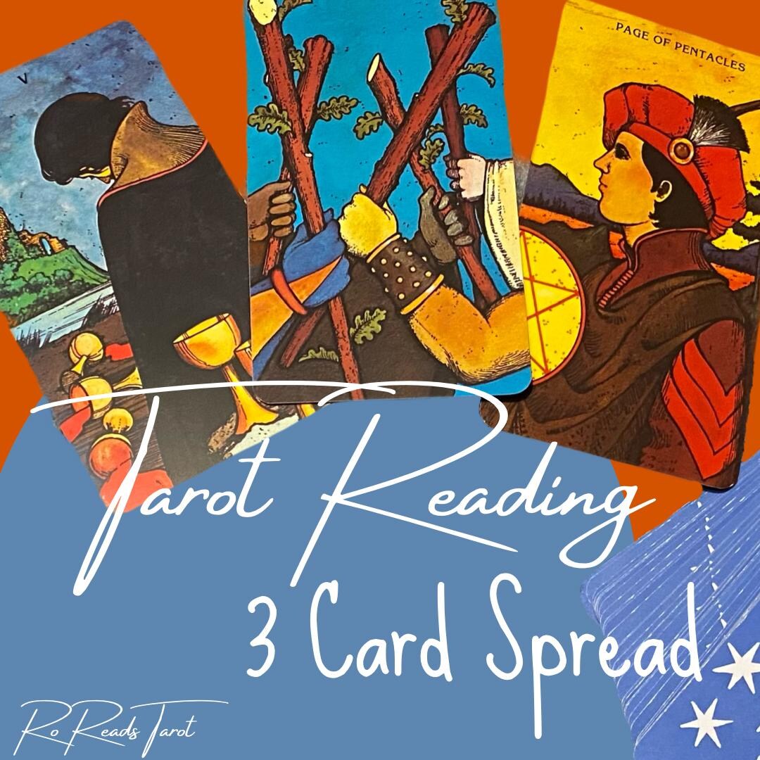 3 Card Spread - Digital (text & Photo) Tarot Reading || Divination ...