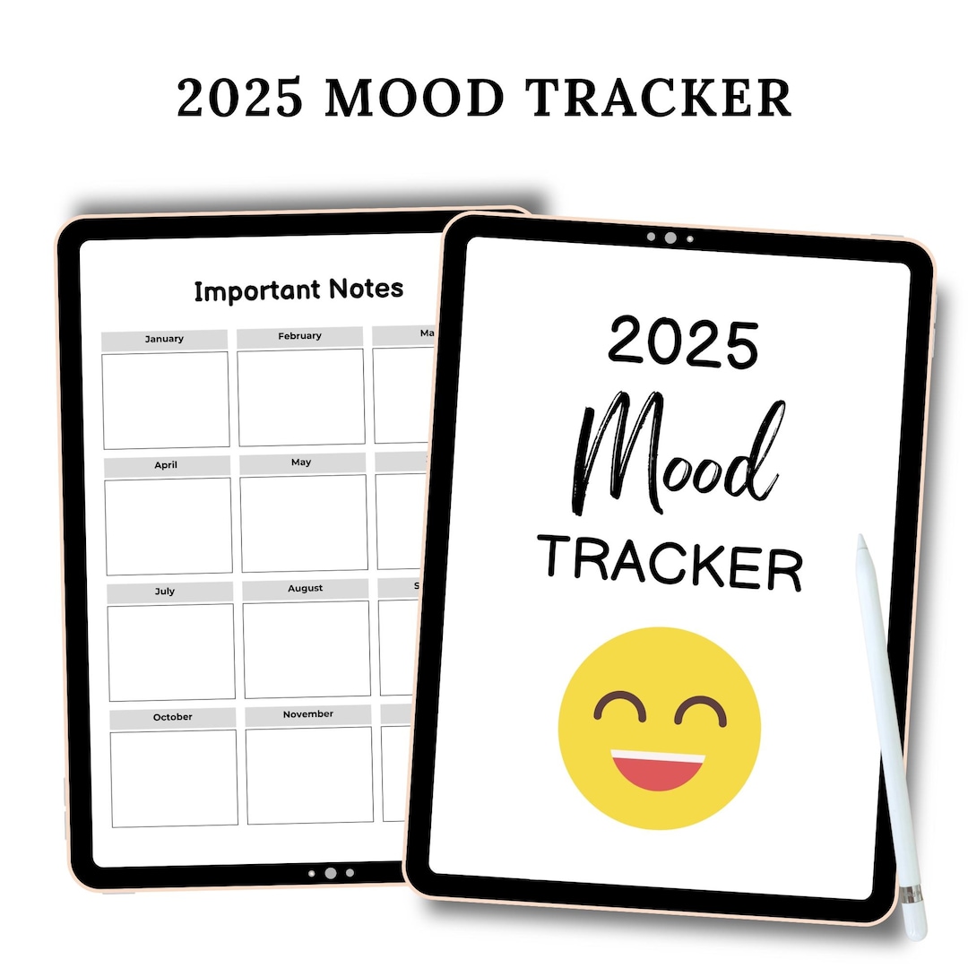 2025 Mood Tracker Digital Planner Printable Mental Health Journal Self ...