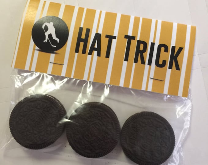 Hat Trick Bag Hockey Birthday Party Treat Topper Bags Pittsburgh ...