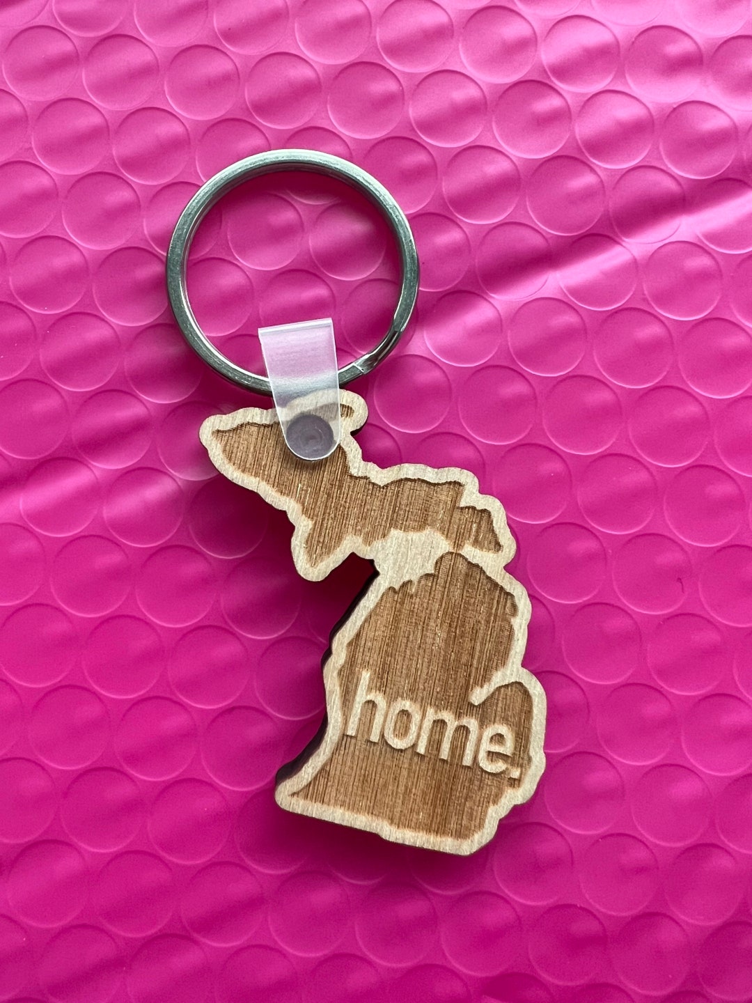 State of Michigan Keychain Home Key Ring Holder Bag Tag Laser Engraved ...