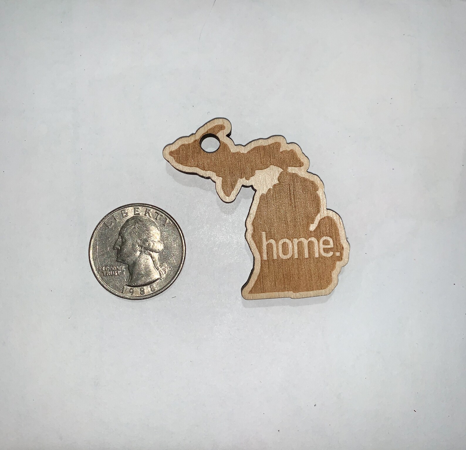 State of Michigan Keychain Home Key Ring Holder Bag Tag Laser Engraved ...