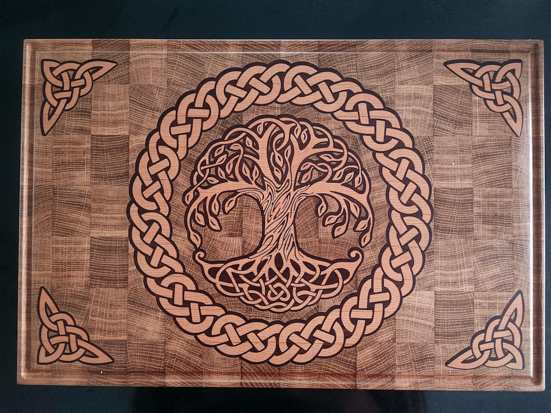 Yggdrasil - the Tree of Life - Inlay Cutting Board - Etsy