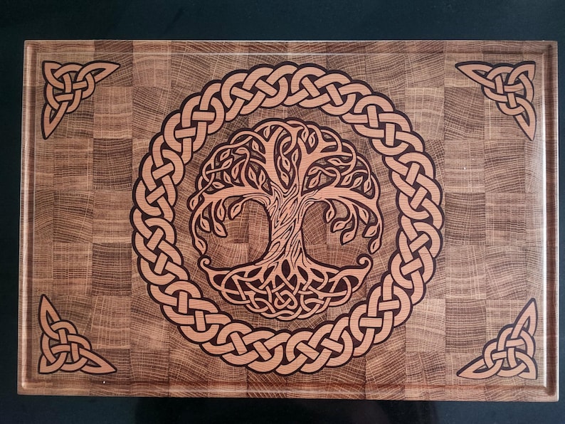 Yggdrasil - the Tree of Life - Inlay Cutting Board - Etsy