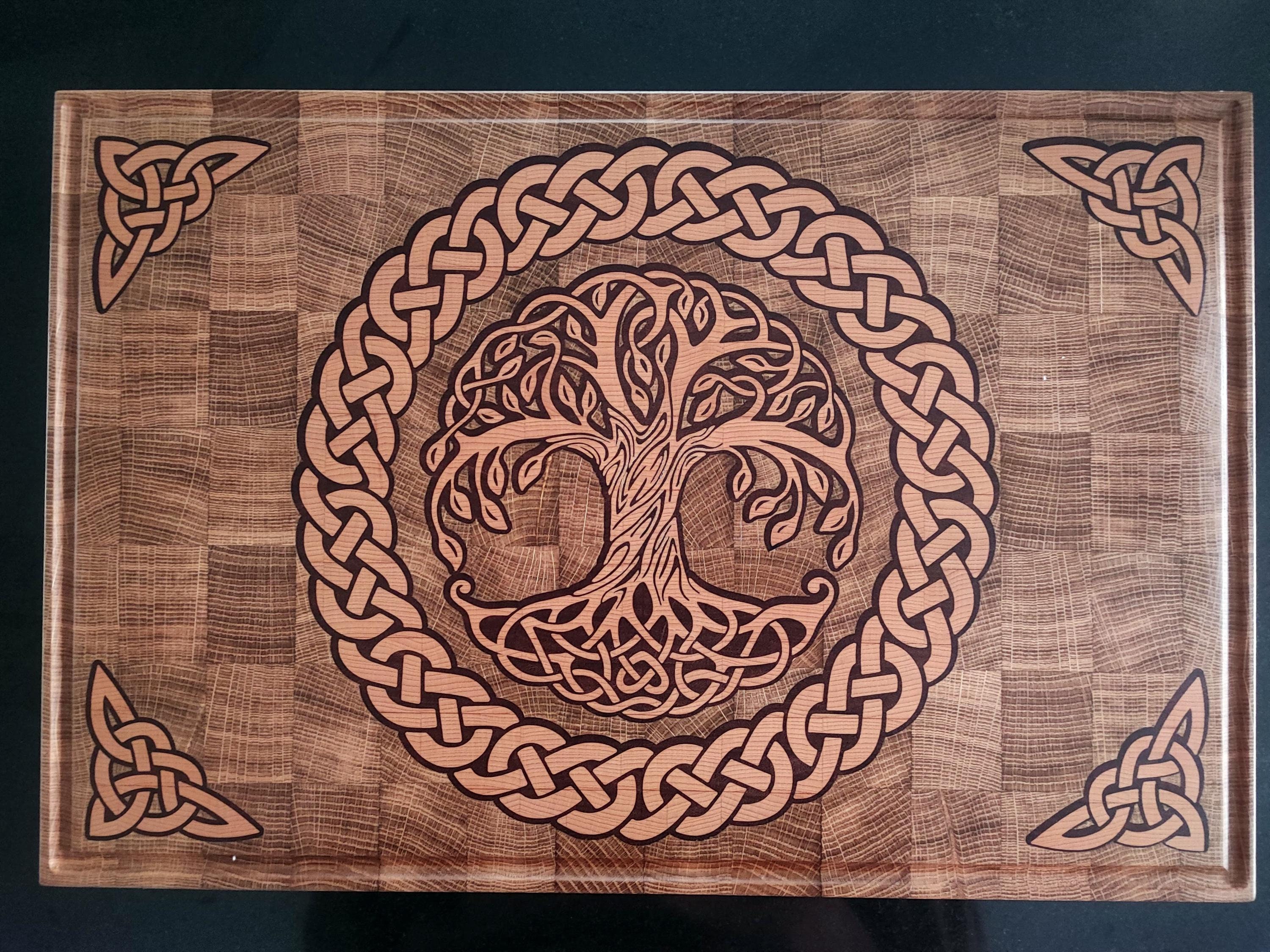 Yggdrasil - the Tree of Life - Inlay Cutting Board - Etsy