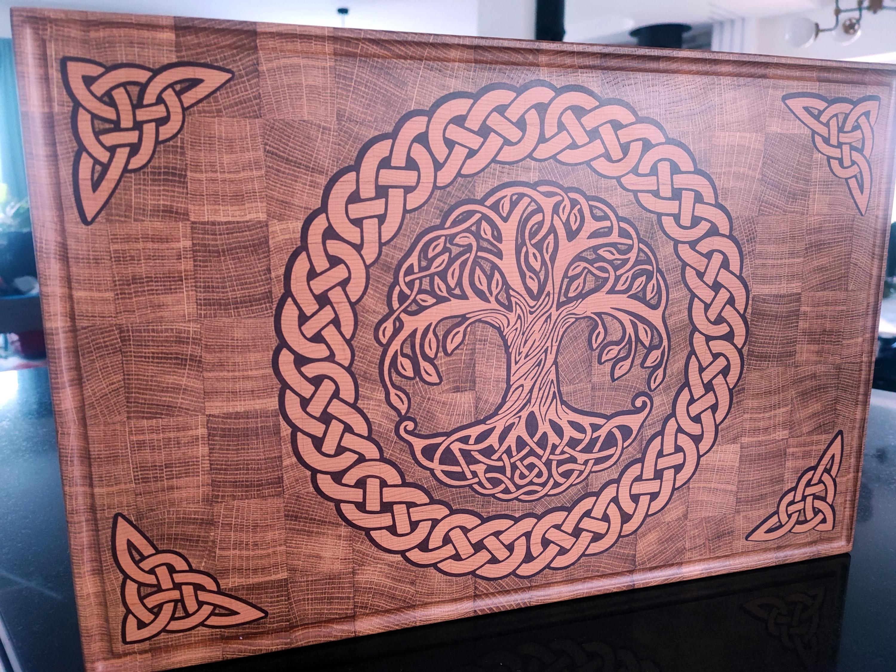 Yggdrasil - the Tree of Life - Inlay Cutting Board - Etsy