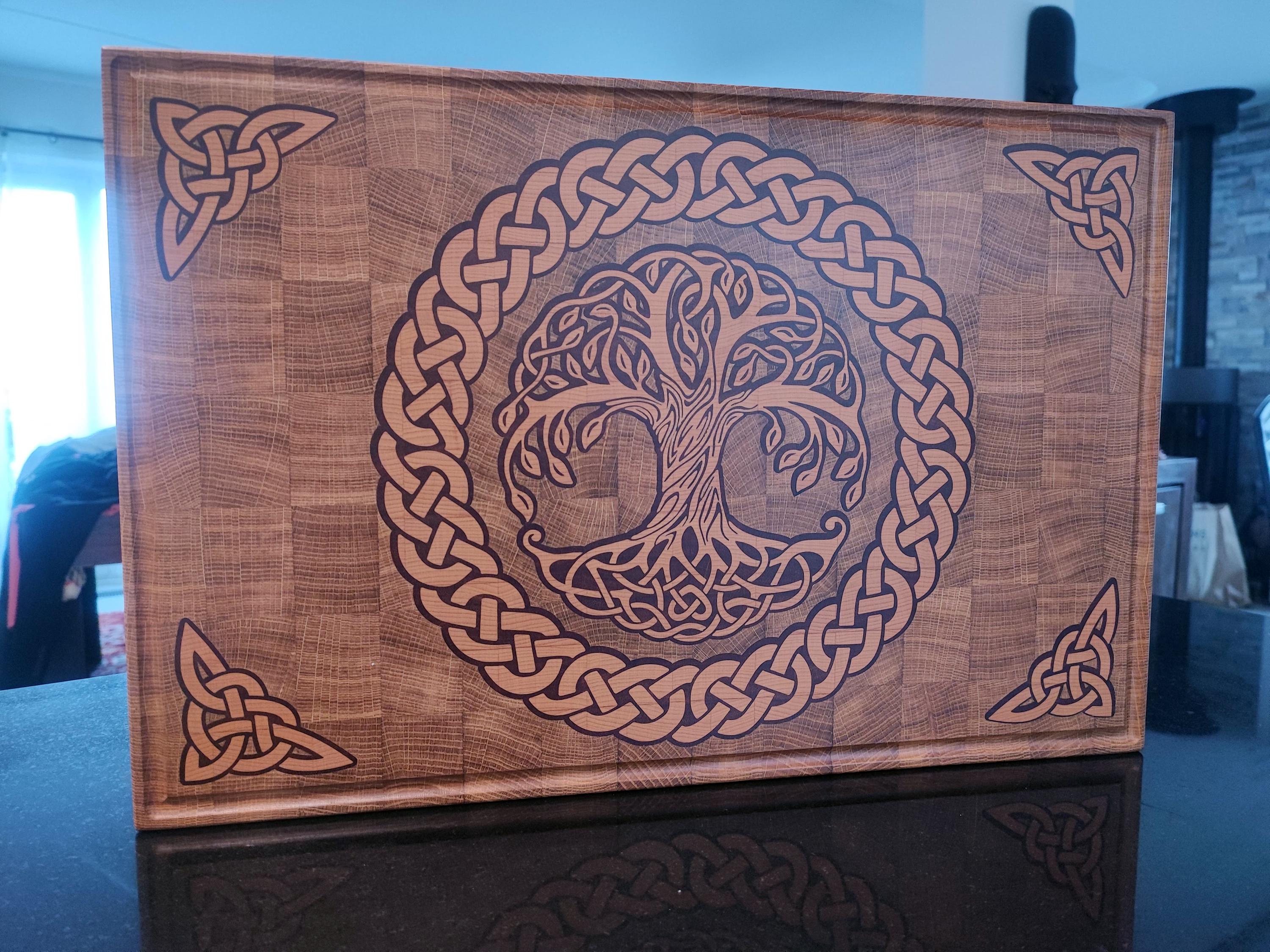 Yggdrasil - the Tree of Life - Inlay Cutting Board - Etsy